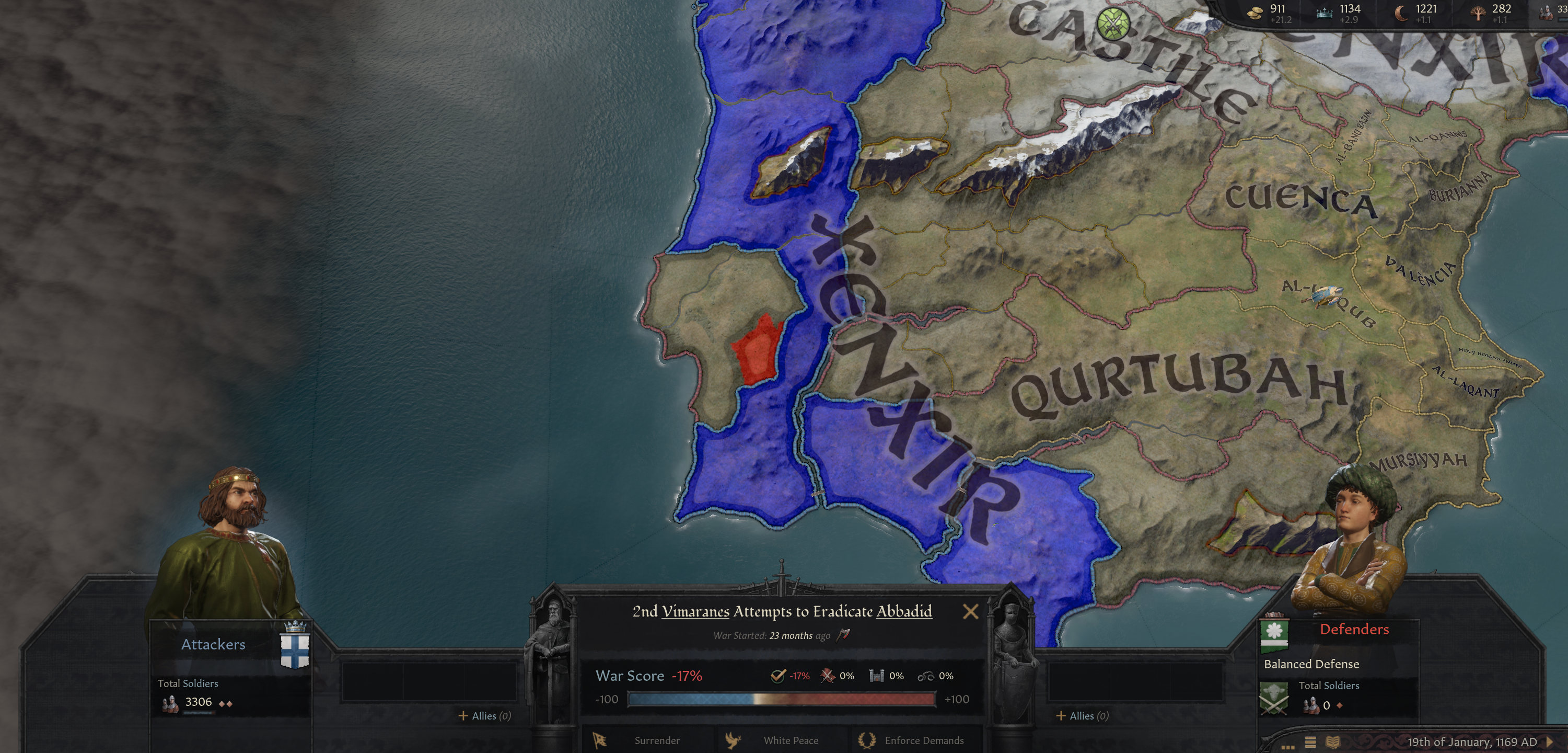 Declared eradicate house war but the opponnent has 0 troops and I can't capture the war target ...